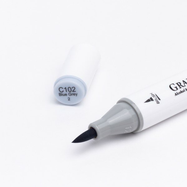 Маркер спиртовой Малевичъ GrafArt Brush, Серый голубой 2 C102