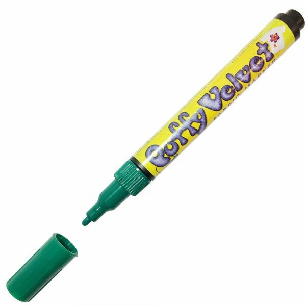 Маркер для ткани Зеленый с эффектом бархата Marvy 1022, 2-3 мм