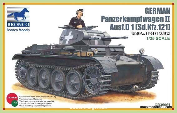 CB35061 Bronco Models Немецкий танк PanzerKampfwagen II Ausf. D1 Масштаб 1/35
