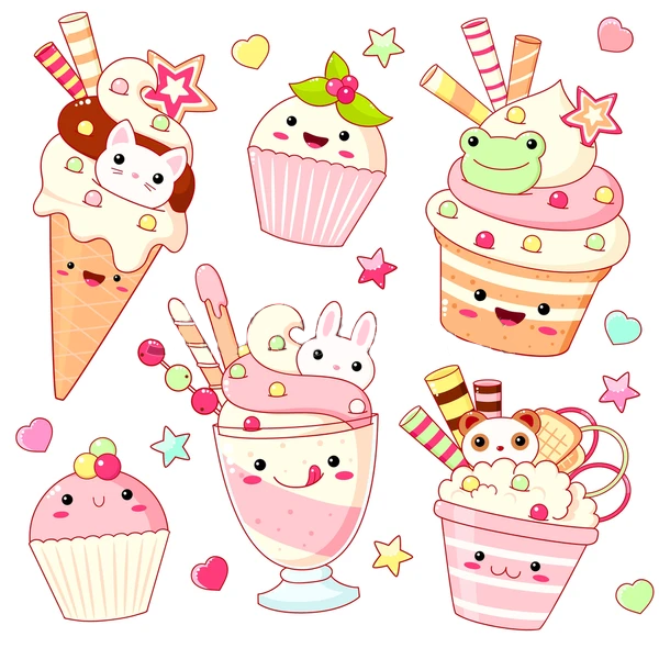 Наклейки стикеры Сладости