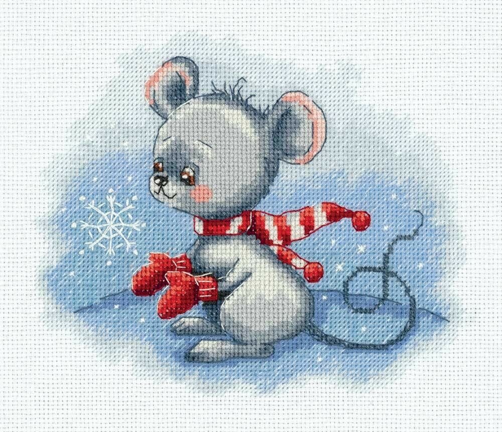 Теплые варежки 8-391