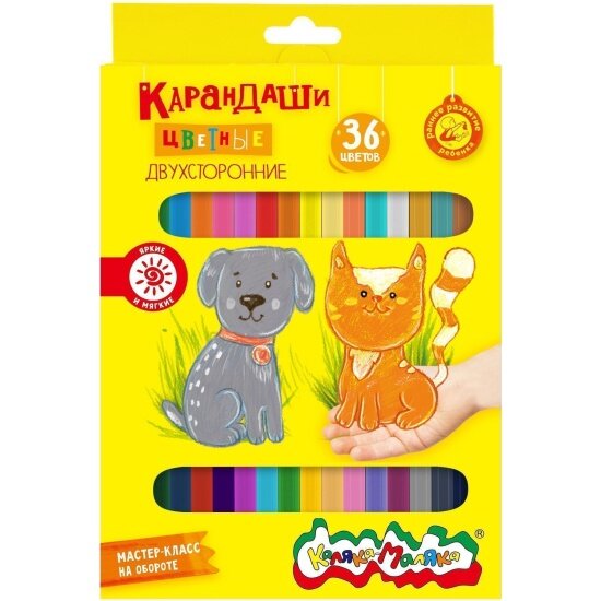 Набор цветн. каранд Каляка-маляка двухсторонние 36 цв. шестигран. корп. дерев. карт. уп.