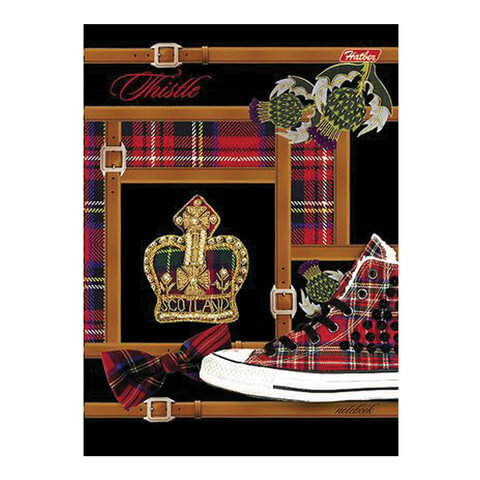 HATBER Блокнот 7БЦ, А6, 80 л, обложка ламинированная, HATBER, "Шотландия"