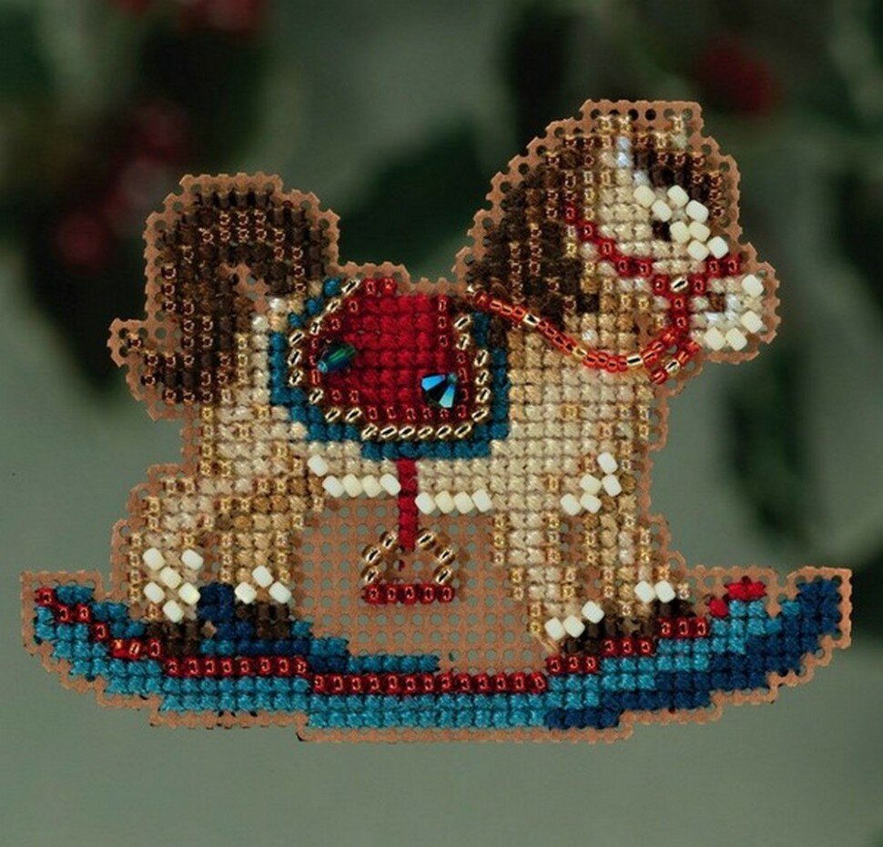 Набор для вышивания Mill Hill #MH183304 Rocking Horse (Лошадка-качалка), Счетный крест, 7 x 6.35 см