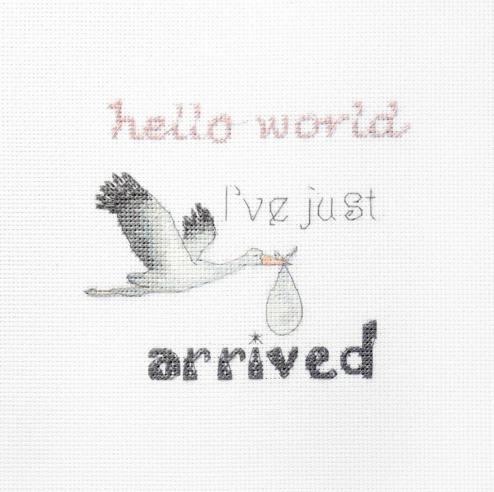 Набор для вышивания LetiStitch #931 A gift for a newborn (Подарок новорожденному), Счетный крест, 12 x 10 см