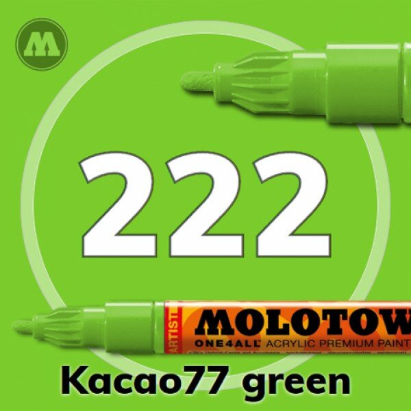 Маркер акриловый Molotow ONE4ALL 127HS 222 Зеленый (Kacao77 green) 2мм