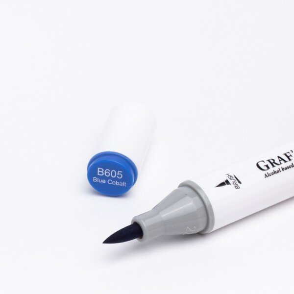 Маркер спиртовой Малевичъ GrafArt Brush, Синий кобальт B605