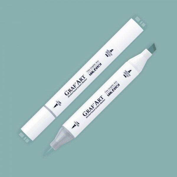 Маркер спиртовой Малевичъ GrafArt Brush, Серый бирюзовый B503