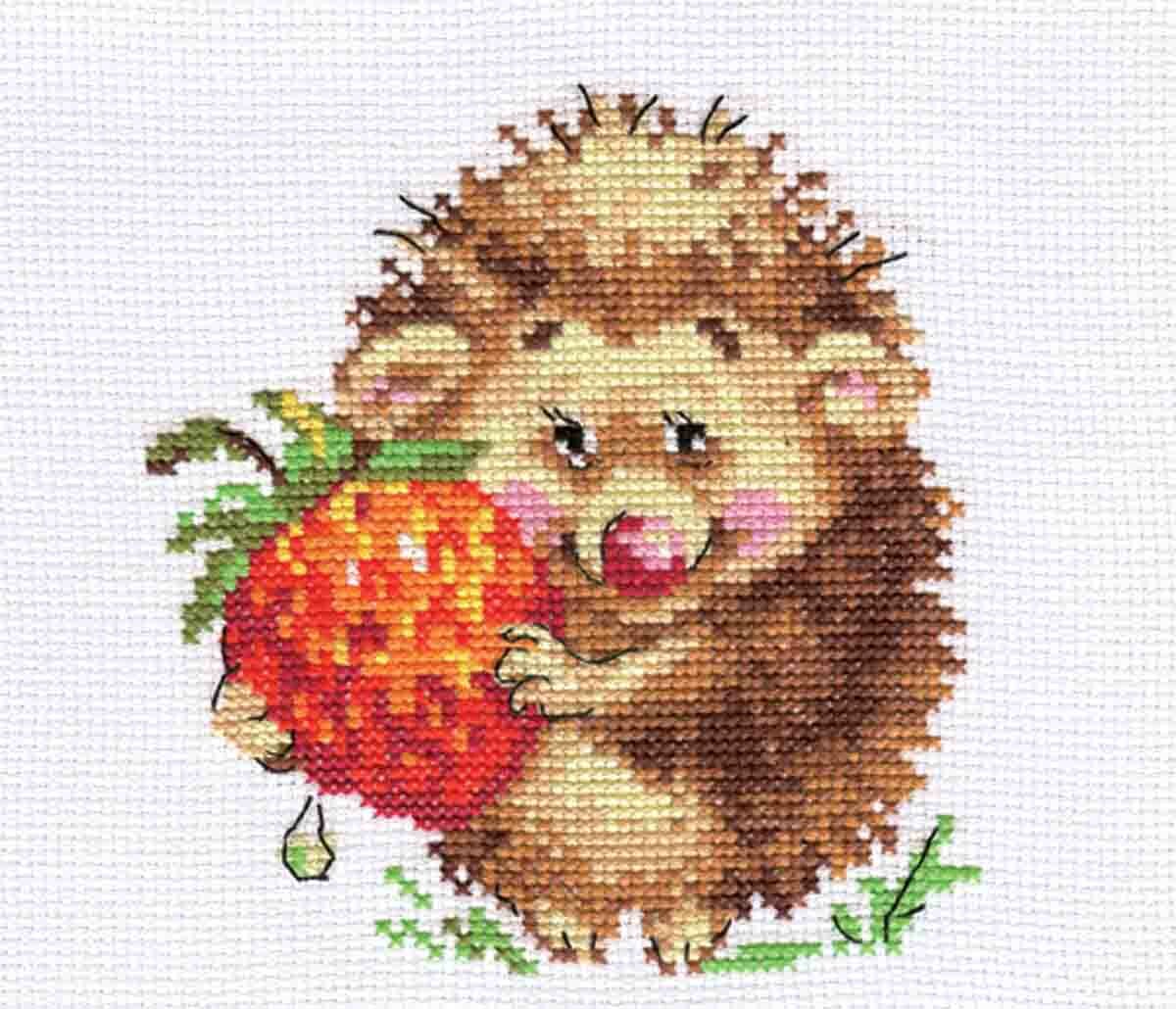 Набор для вышивания Алиса "Тропические рыбки. Полосатая" 0-151, 9х8 см Творческий набор с комплектом качественных цветных ниток мулине, хлопковой канвой, удобной иглой, схемой и инструкцией