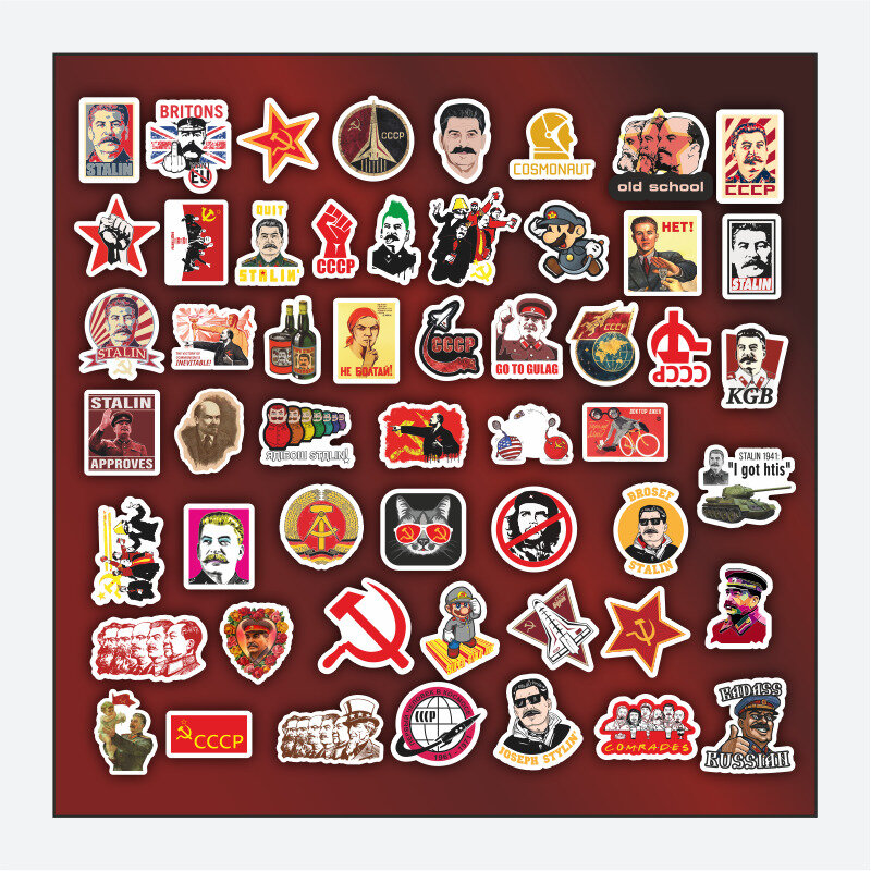 Наклейки-стикеры "СССР" 53шт.
