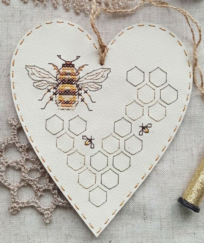 Набор для вышивания Neocraft #НК-20a Украшение интерьерное "Сердце Медовое", Счетный крест, 13 х 15 см