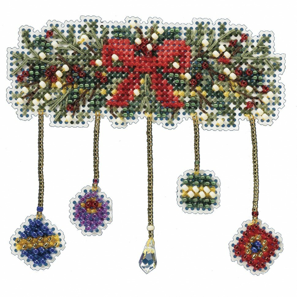 Набор для вышивания Mill Hill #MH182232 Garland (Гирлянда), Счетный крест, 8.9 x 7.6 см