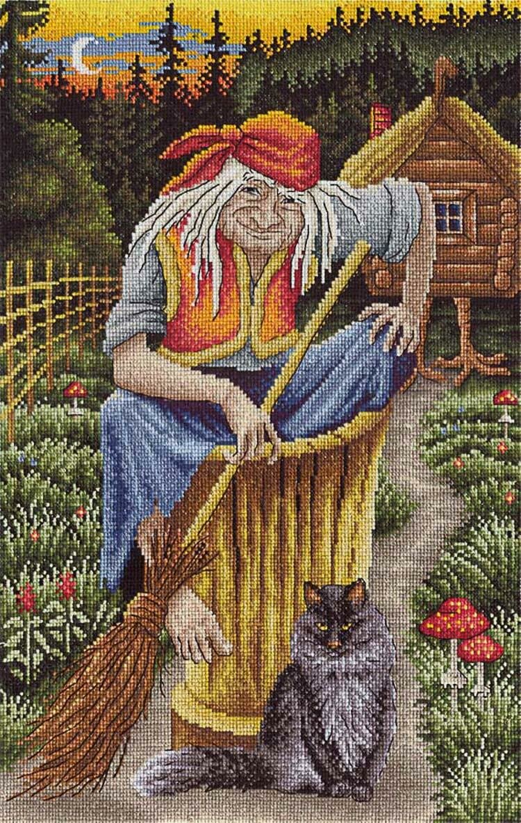 Набор для вышивания PANNA "Золотая серия" VS-0801 "Баба - Яга"