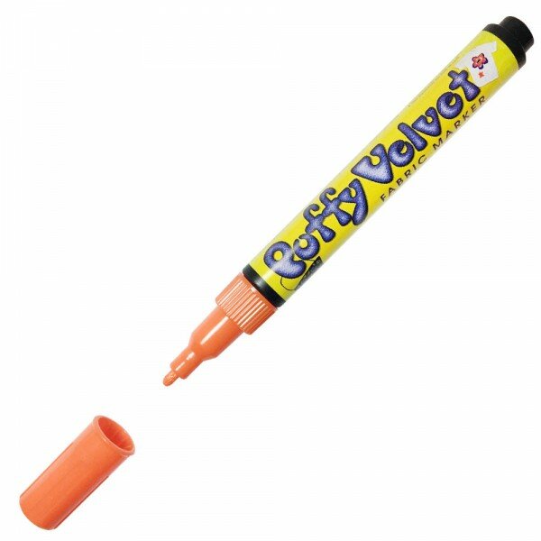 Маркер для ткани Оранжевый с эффектом бархата Marvy 1022, 2-3 мм