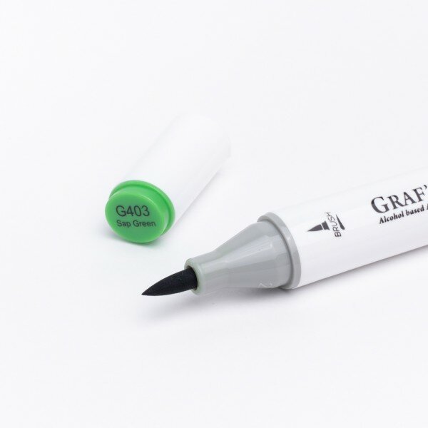 Маркер спиртовой Малевичъ GrafArt Brush, Травяной зеленый G403