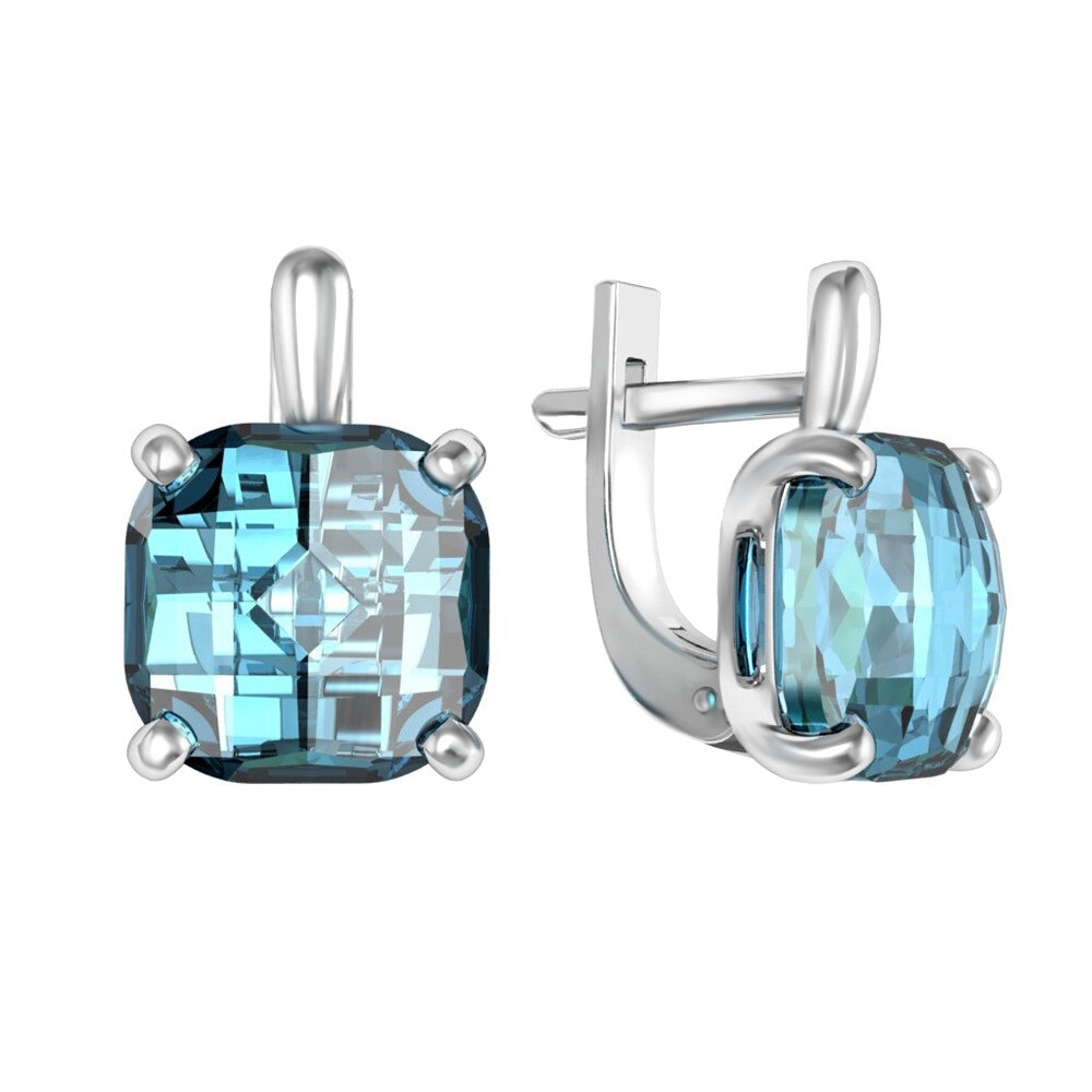 Серьги, серебро, 925 проба, алпанит