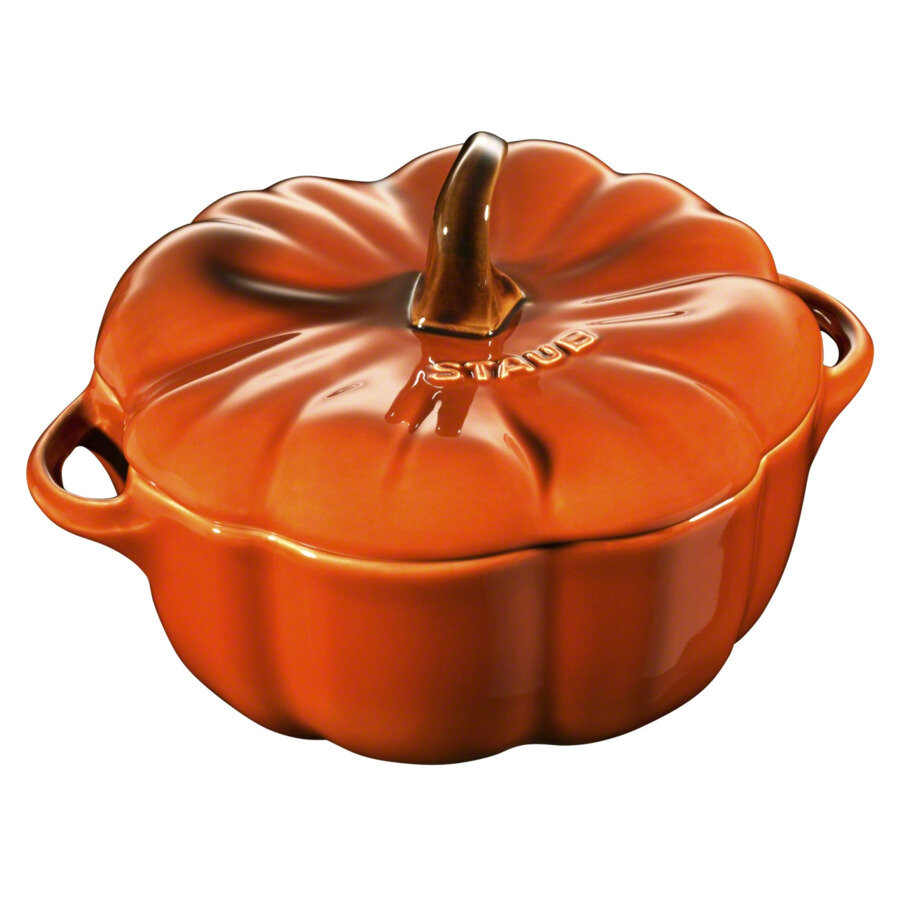 Кокот Staub "Тыква" 0,7л, d14,8см, керамика, цвет корицы, декоративная