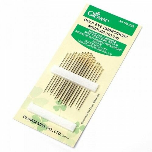 Иглы для вышивания №3-9 16шт Clover, Кловер (235)