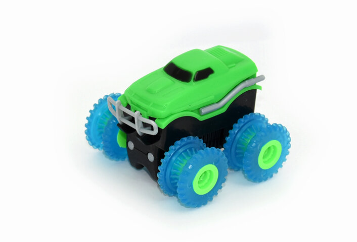 Трюковая машинка Трикс-Тракс Crazy Car на батарейках зеленая, 10 см