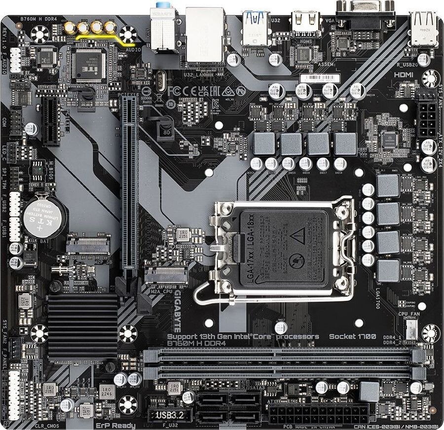 Материнская плата Gigabyte B760M H DDR4