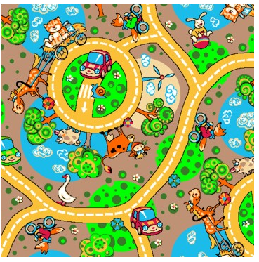 Детский ковер палас на пол в детскую 250х300 см ворс 3 мм 243325 KoverVDom