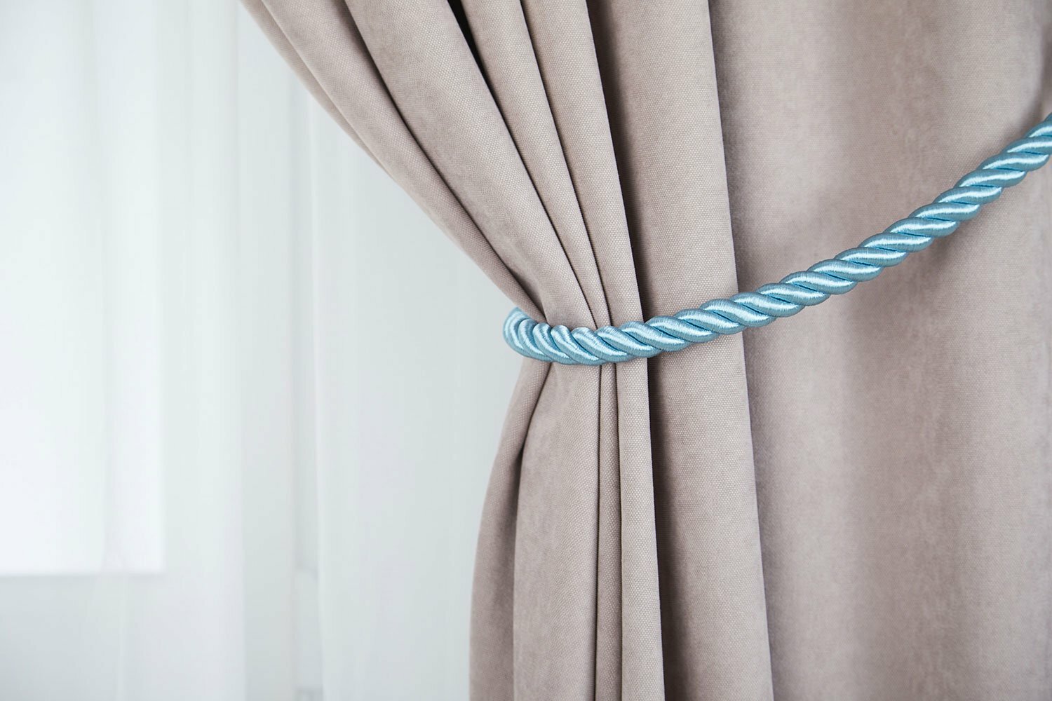 MICASA Eric Подхват-шнур светло-голубой для шторстильный текстильный держатель