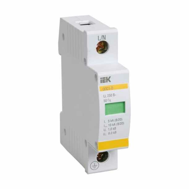 Ограничитель импульсных перенапряжений IEK на DIN-рейку 1п С