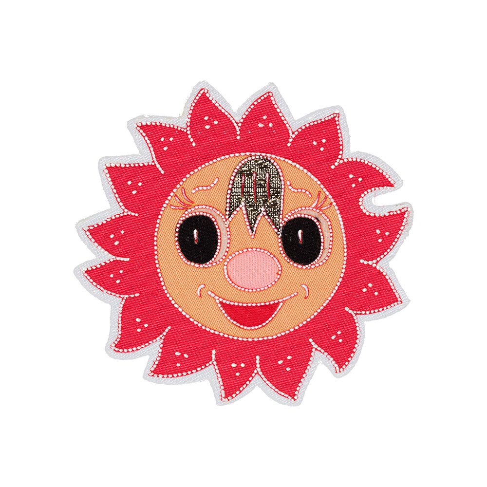 BLITZ Термоаппликация солнышко 8х7.5 см №2 2-07 для детских поделок и творчества