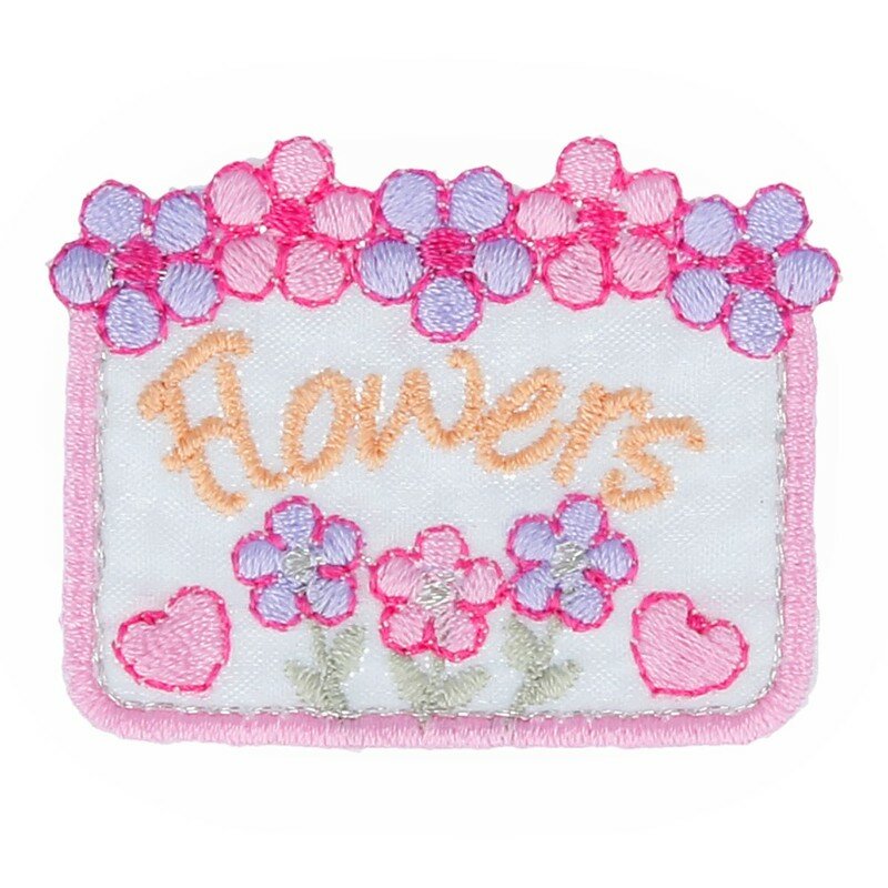 Annet на клеевой основе №9 9-1020B розовые цветы декоративные наклейки 5.5х4 см