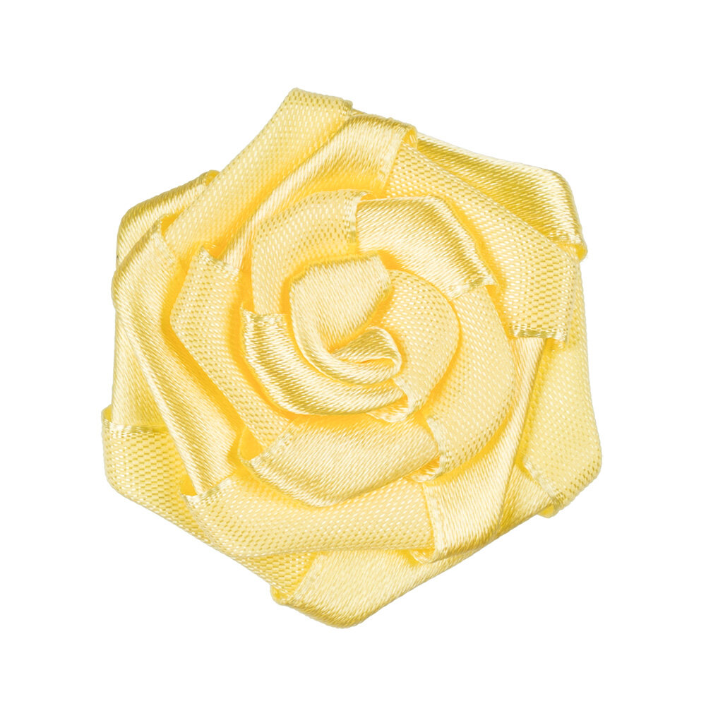 BLITZ Розочка пришивная №48 №117 бл. желтый декоративная нашивка для одежды и аксессуаров