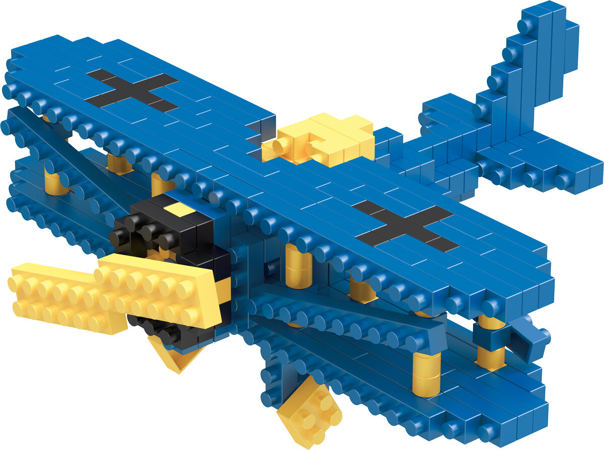 Поделкин PLK-02 Конструктор пластиковый №04 Биплан, 257 элементов, развивающий набор