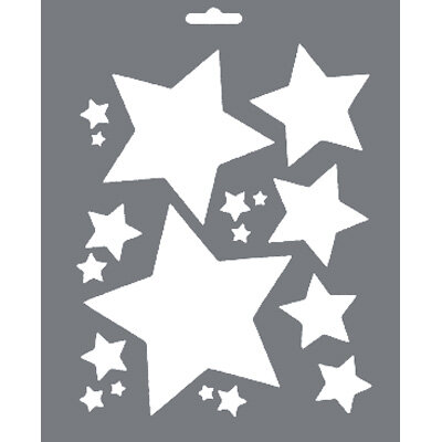 Сонет трафарет пластиковый прозрачный 22 x 25 см Звезды Н10201-2/DK28020 для декора