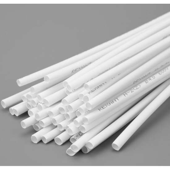 Термоусадочная трубка Rexant 4,0/2,0 мм белая (50 шт. по 1 м.), 20-4001