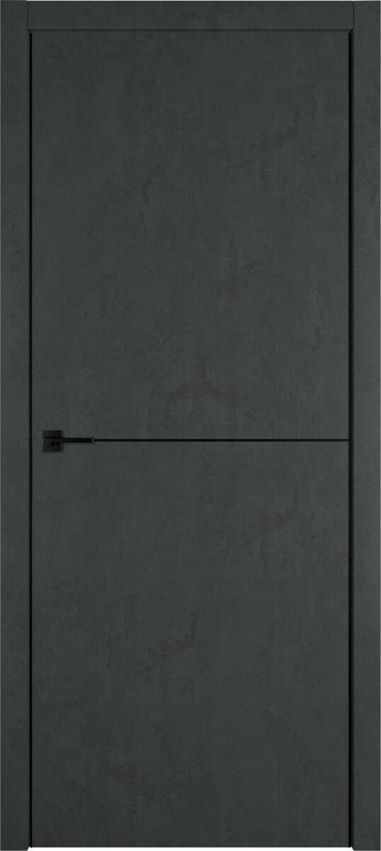 URBAN 1 JET LOFT BE 800*2000 (чёрный молдинг) (запил под замок) (дверное полотно)