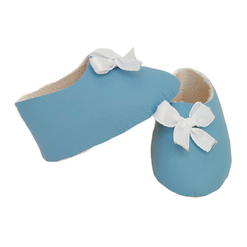 HobbyBe Туфельки для кукол 5 см нежно-голубые аксессуары кукольного гардероба