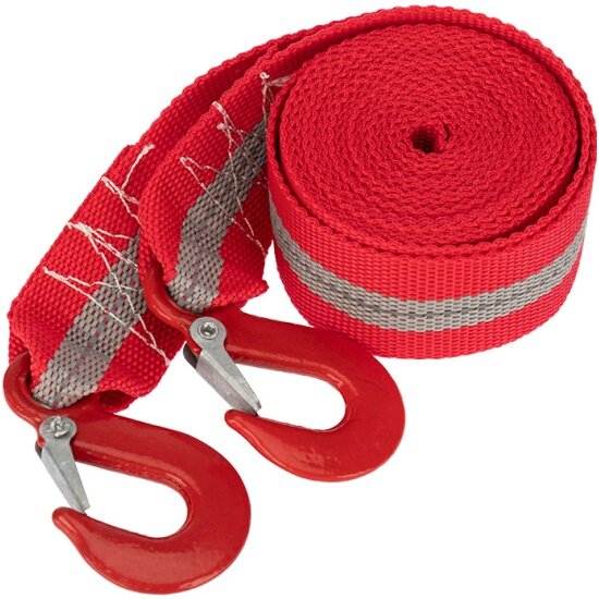 Трос буксировочный Rexant со светоотражающей лентой, 5 тонн, 4 метра, с двумя крюками