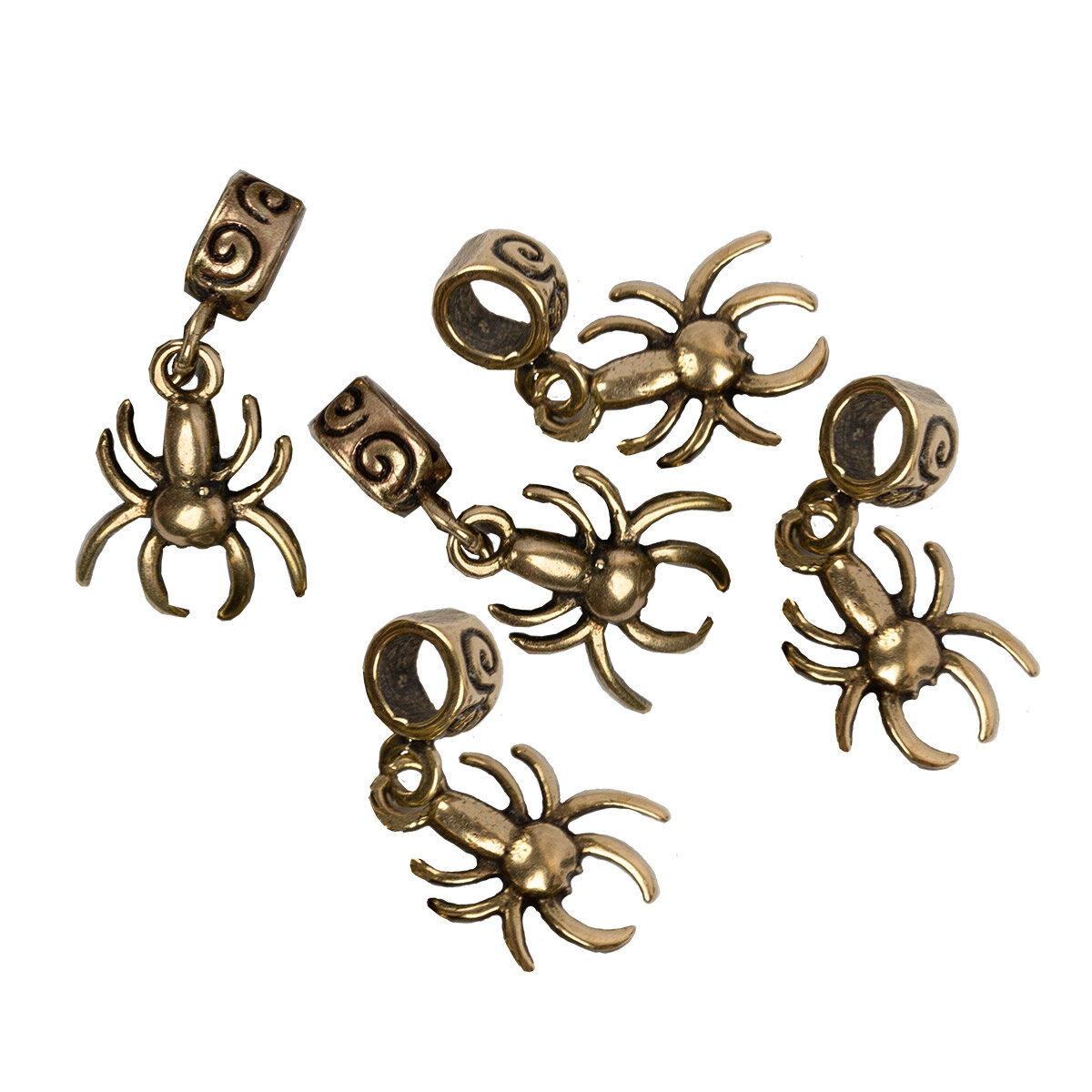 Zlatka латунная бусина PND-29 №1 Паук декоративная бисерная деталь для украшений