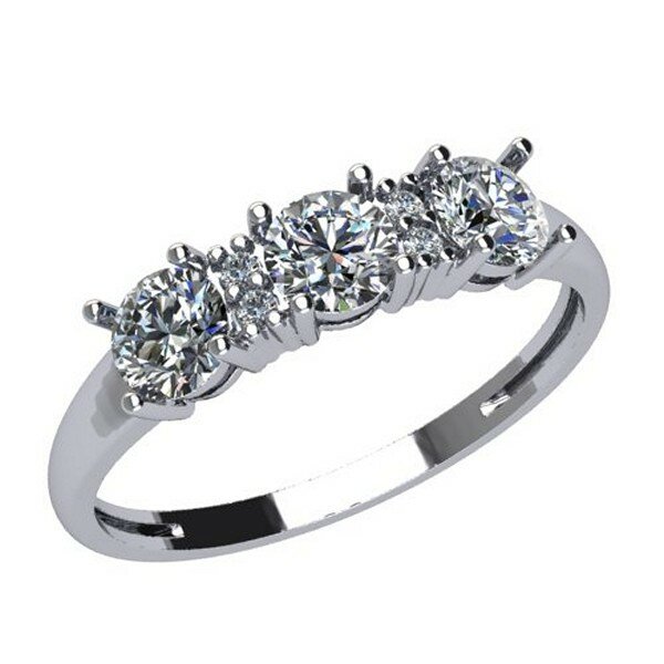 Кольцо, серебро, 925 проба, фианит