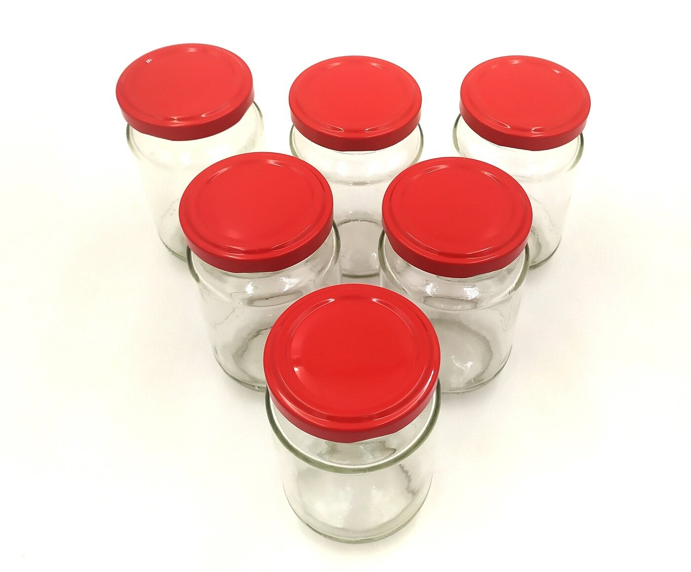 Банка стеклянная для фруктово-овощных пюре, джемов, меда, соусов, морепродуктов 0.17л с крышкой твист-офф 53мм - 6шт