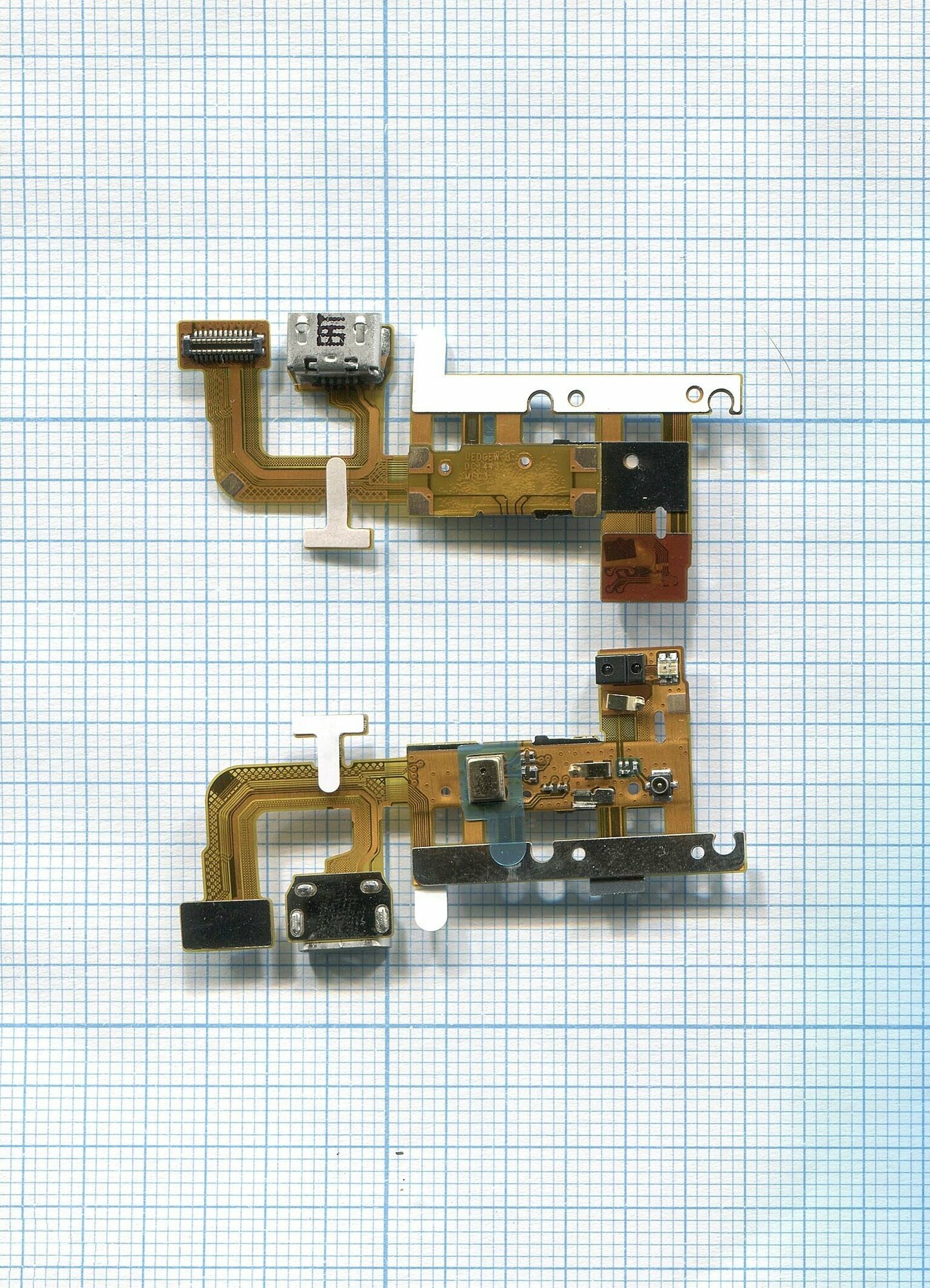 Разъем Micro USB для Huawei P6 (плата с системным разъемом, микрофоном, сенсором и шлейфом)