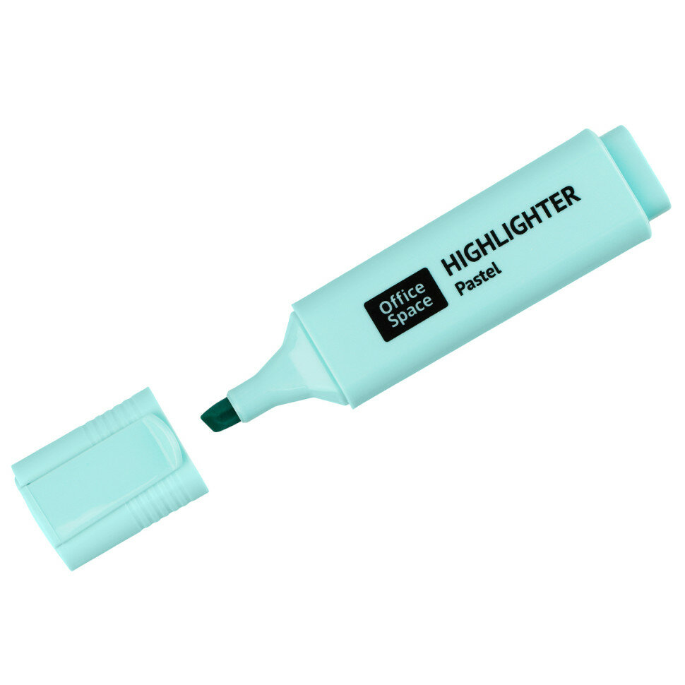 Текстовыделитель OfficeSpace пастельный цвет, голубой, 1-5мм, 347845