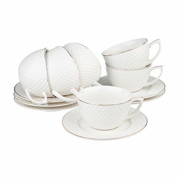 Чайный набор 359-295 на 6 персон, 12 предметов, 250 мл