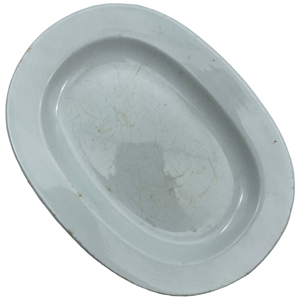 Селедочница малая "Белая", 21,5 см, 1887-1889 гг, Кузнецов, Российская Империя (2)