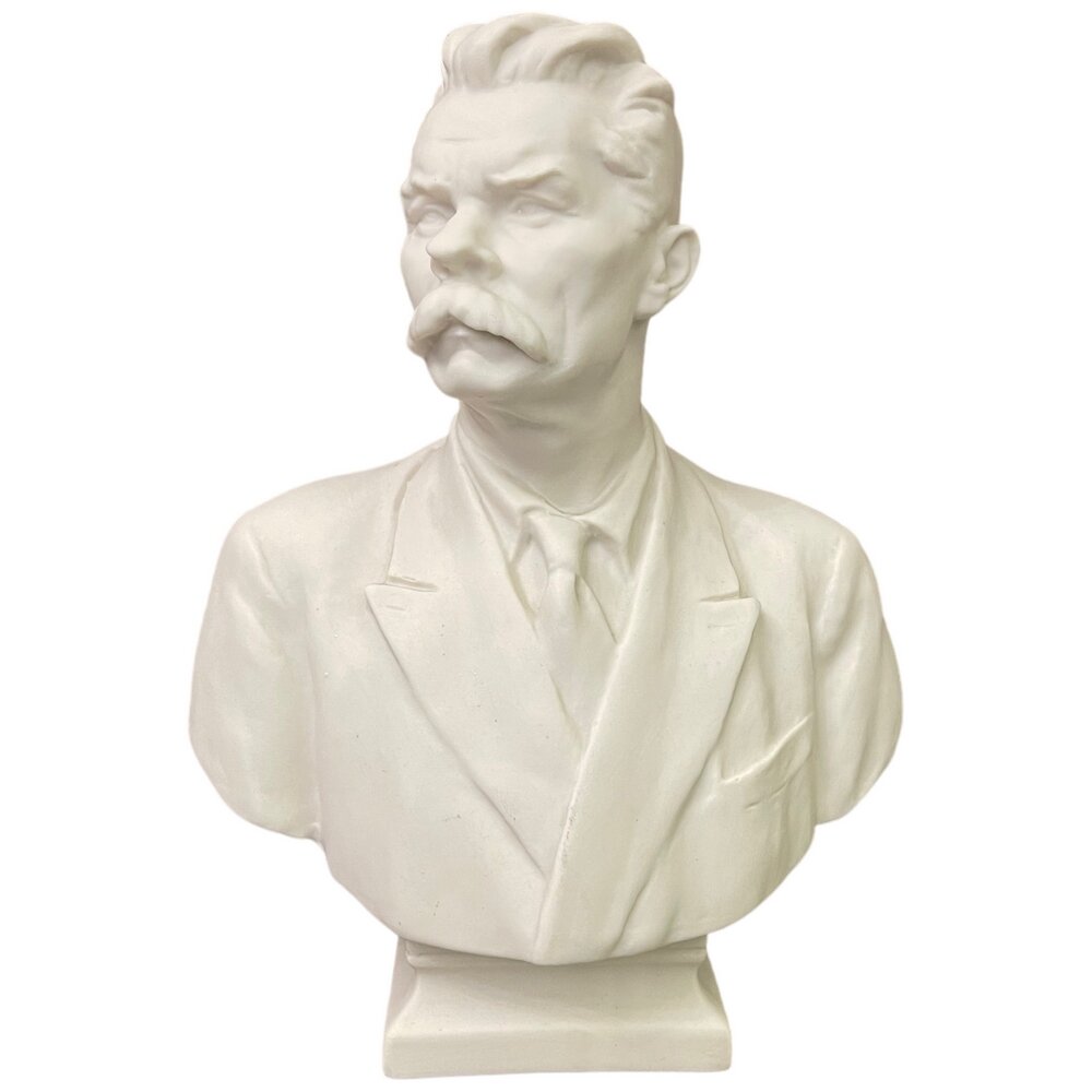 Фарфоровый бюст "А. М. Горький" 1960-1970 гг. ЛФЗ, СССР (2)
