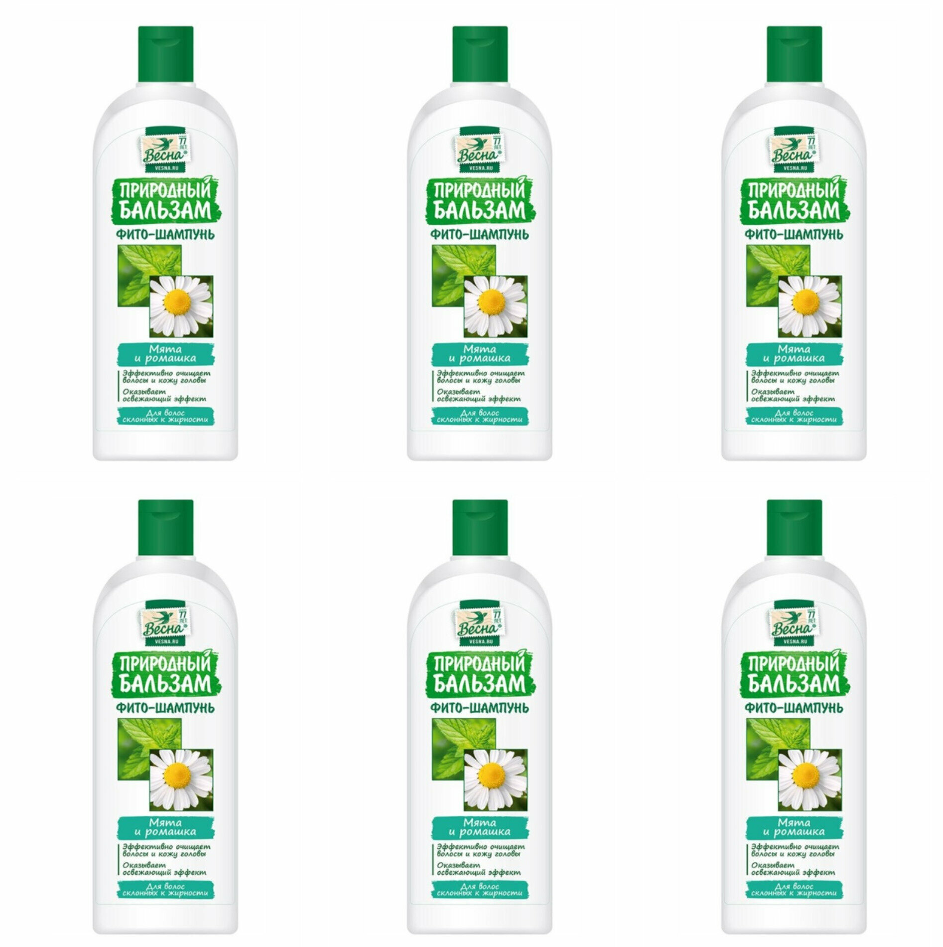 Весна Шампунь "Мята и Ромашка" 430 гр, 6 шт