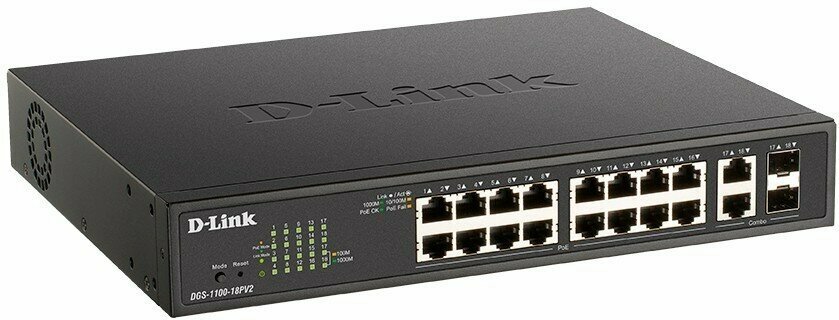 Коммутатор (свитч) D-Link (DGS-1100-18PV2)