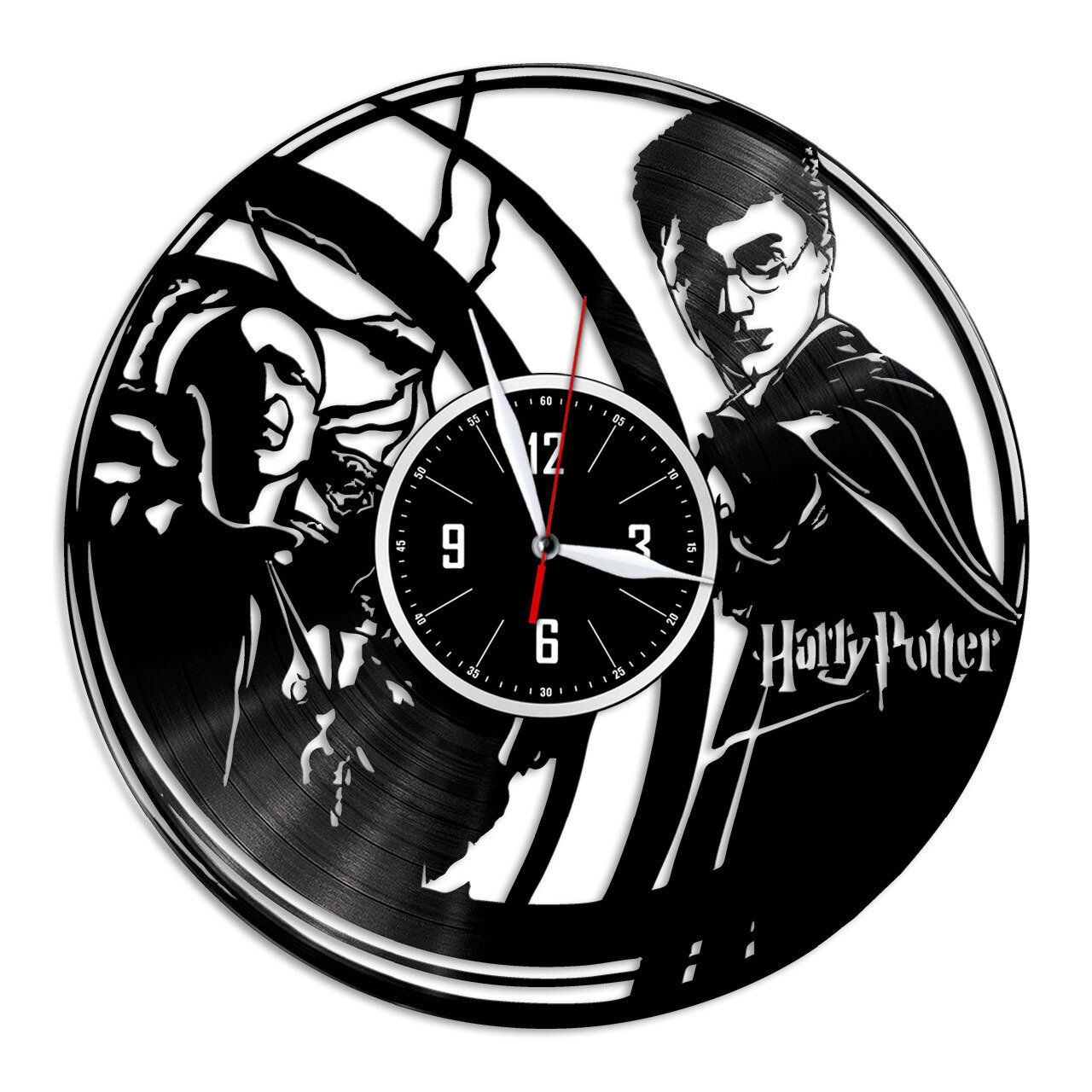 Гарри Поттер - настенные часы из виниловой пластинки