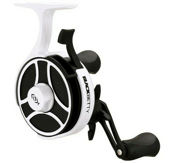 Катушка 13 Fishing Black Betty FreeFall Ghost Ice Reel 100 - 2.5:1 Gear Ratio w/ NEW Line Window- Left