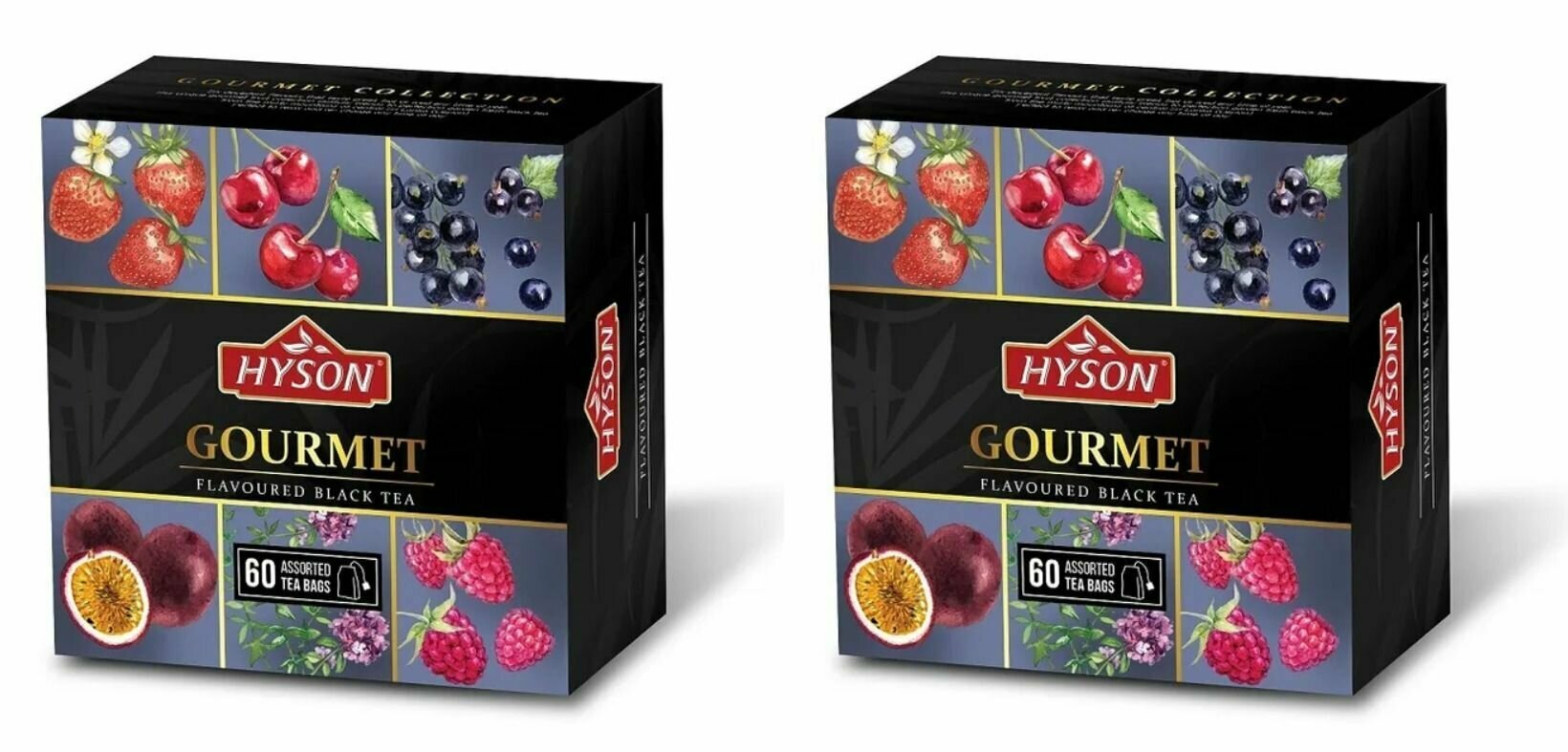 Hyson ассорти черного чая Gurmet Tea Collection 60пак - 2 штуки
