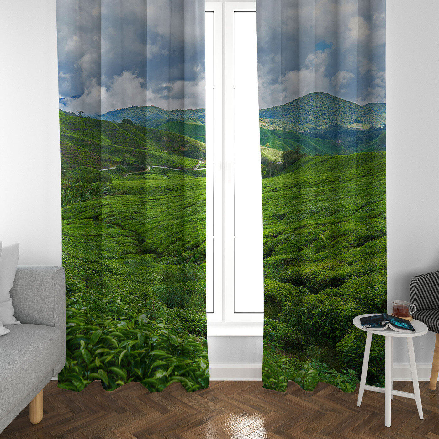 Фотошторы из габардина, 290х240см